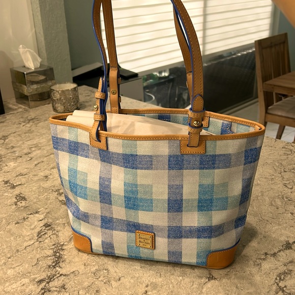Dooney & Bourke | Bags | Dooney Bourke Blue Gingham Bag | Poshmark